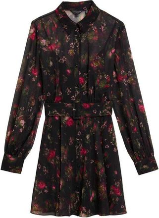 Ted Baker Ebene Kleid f&uuml;r Damen, Mit Kragen (Schwarz)