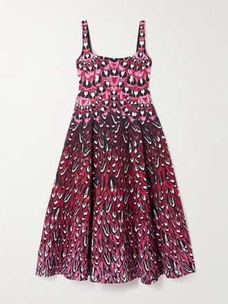 Mary Katrantzou Beaux Midikleid Aus Bedrucktem Crêpe - Pink