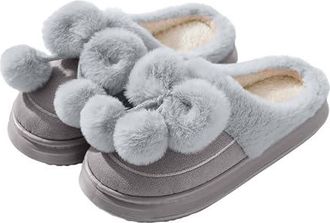 Generic Pantoufles confortables en mousse &agrave; m&eacute;moire de forme pour femme - Antid&eacute;rapantes - Chaudes - Avec mousse &agrave; m&eacute;moire de forme - Chaussures dhiver douces