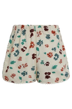 Kristina Ti Womens Floral Pattern Cotton Shorts
