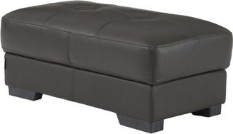 Vente-Unique Pouf en cuir METROPOLITAN II - Noir
