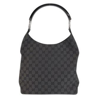 Gucci Pre-owned GG Canvas Suede Hobo Schultertasche - - Pre-owned - Damen - Schwarzk - ONE SIZE