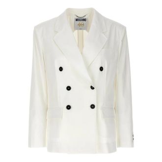 Moschino Double-Breasted Blazer - - Jackets - Damen - Wei&szlig; - L