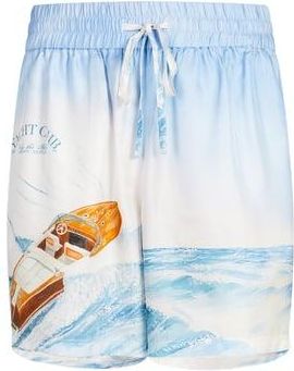 Only the Blind Short impirm&eacute; Sea Wave en soie