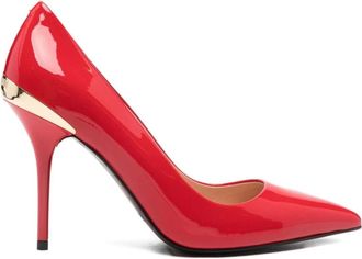 Love Moschino Femme, Chaussures, Rouge, Taille: 39 EU Escarpins Rouges à Talon Moyen en Cuir