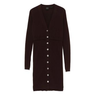 Pinko Gestricktes Mini-Kleid - - Dresses - Damen - Braun - L