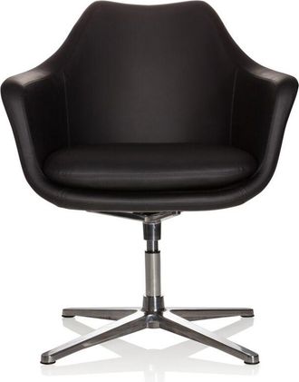 hjh OFFICE [GEBRAUCHT] Hjh Office B&uuml;rostuhl Loungesessel Kunstleder Schwarz Position Return System B-Ware