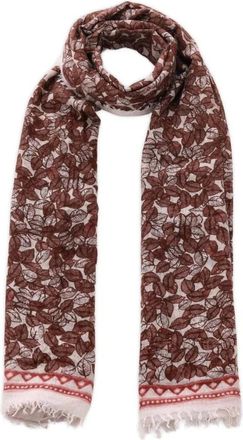 Hemisphere Femme, Accessoires, Rouge, Taille: ONE Size Écharpe en laine avec impression naturelle