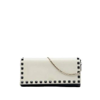 Valentino Pre-owned Wallet on Chain - Femme - Pre-owned - Beige - Taille: ONE Size