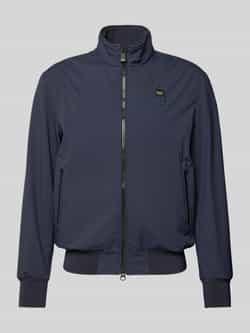 Blauer Jacke mit Label-Patches Modell Anson