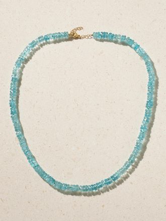 JiaJia Kette Mit Apatiten Und Details Aus Gold - Blau