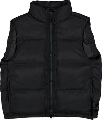 Stone Island Homme, Vestes, Noir, Taille: XL Gilet Tunnel Sans Couture