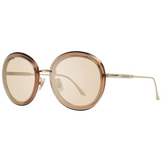 Longines Longines, Femme, Accessoires, Brun, Taille: ONE Size Lunettes de Soleil Femme Marron Rondes Miroir