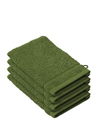 De Witte Lietaer Stephanie Waschhandschuh 15x21cm, 4er Pack, Gr&uuml;n