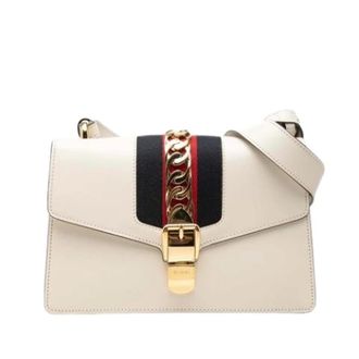 Gucci Sac bandouli&egrave;re Pre-owned Sherry Line - Femme - Pre-owned - Blanc - Taille: ONE Size