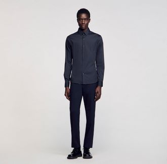 Sandro Körperbetontes Hemd aus Baumwollstretch