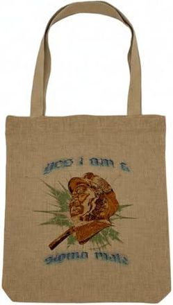 Fabulous Sac Shopping Tote Bag Aspect Lin - Yes I am Mao Funny Humour Sigma Male Grindset Parodie Meme - Sac de Courses Toile Epaisse 360g Beige Naturel Cabas 