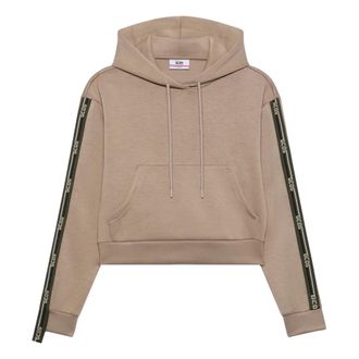 GCDS Logo Tape Scuba Hoodie - - Sweatshirts & Hoodies - Damen - Braun - XL