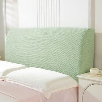 Generic Elastischer Geometrischer Jacquard Kopfteilbezug, Einfach Anzubringender Schutzbezug Kratzfester & Waschbarer Staubschutz f&uuml;r Schlafzimmer-Dekoration 