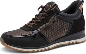 Marco Tozzi Marco Tozzi Damen Sneaker weiches Feel Me Wechselfu&szlig;bett weiches Innenfutter Stylisch, schwarz (Black Comb), 38 EU