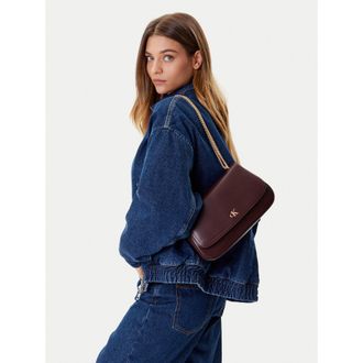 Calvin Klein Handtasche Calvin Klein Ck Convertible Chain Medium Bag LV04F3171G Dunkelrot