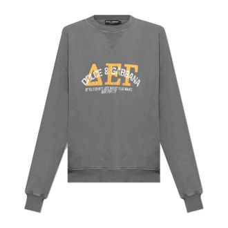 Dolce & Gabbana Bedruckter Sweatshirt - - Sweatshirts & Hoodies - Herren - Grau - S
