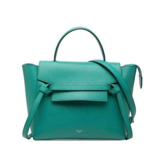 Celine Pre-owned Cuir sacs-celine - Femme - Pre-owned - Vert - Taille: ONE Size
