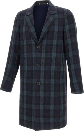 Paul Smith Homme, Manteaux, Multicolore, Taille: M Checked Button Coat