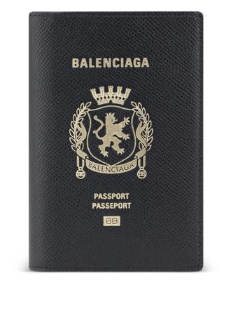 Balenciaga Pass-Etui aus Leder - Schwarz