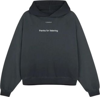 Flaneur Fl&acirc;neur, Homme, Sweatshirts et sweats &agrave; capuche, Noir, Taille: S Listening Sweat &agrave; capuche