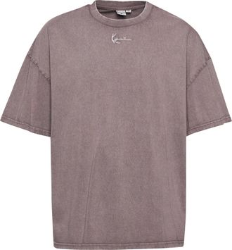 Karl Kani Herren KM234-057-4 KK Small Signature Heavy Jersey Washed Boxy Tee Grey, XS