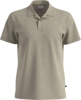 s.Oliver Poloshirt Abgesteppter Polokragen in 1-Knopf-Form