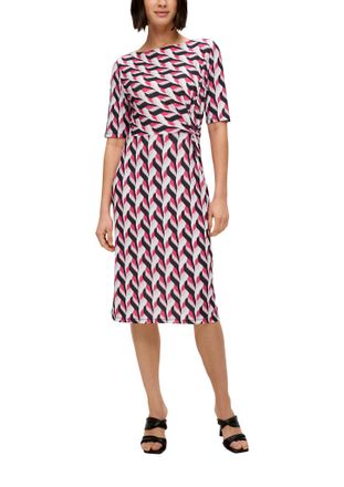 s.Oliver Black Label Damen 2144356 Midi Kleid mit Allover Print, 99B2, 36