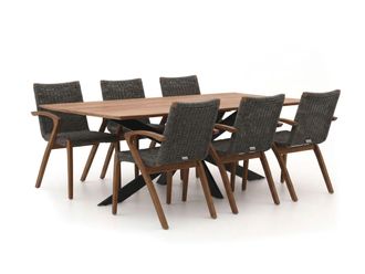 Bellagio la vita attrattiva Bellagio Tredozio/Furato 220 cm Gartenm&ouml;bel-Set 7-teilig