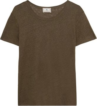 Ines De La Fressange Femme, Blouses et Chemises, Vert, Taille: 42 FR Sunny linen T-shirt