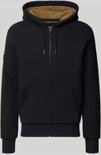 Superdry Regular Fit Sweatjacke mit geteilter K&auml;nguru-Tasche Modell Borg