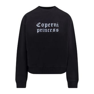 Coperni Femme, Sweatshirts et sweats à capuche, Noir, Taille: 40 FR Pull noir avec impression de logo en strass