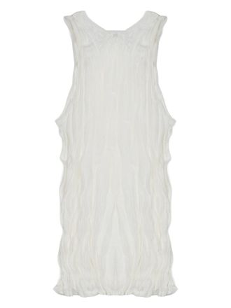 Toteme Crinkled Effect Viscose Tank Top - White