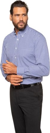 JP1880 Herren Hemd, Vichykaro, Hellblau, 4XL EU