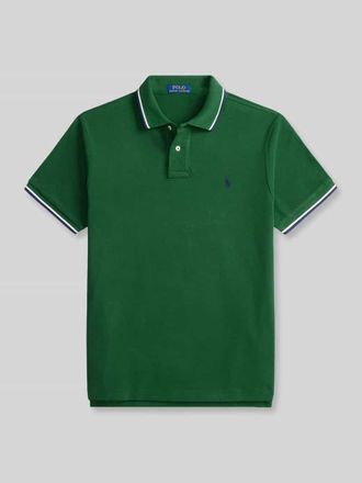 Polo Ralph Lauren Regular Fit Poloshirt aus reiner Baumwolle mit Kontraststreifen