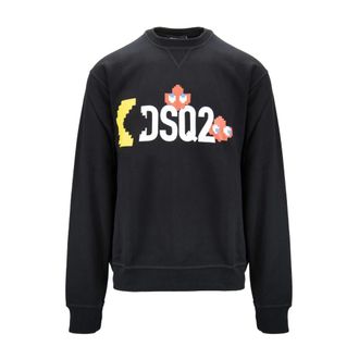 Dsquared2 Herren Pullover Sweatshirt mit Pac-Man Style Details - - Sweatshirts & Hoodies - Herren - Schwarzk - XL