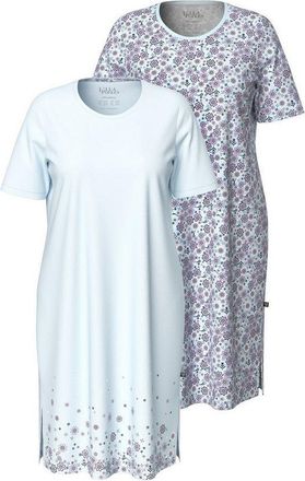 Ulla Popken Bigshirt Bigshirts 2er-Pack Blüten Rundhals Halbarm