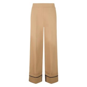 Herno Weite Hosen mit Saum - - Trousers - Damen - Beige - 2XL