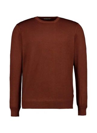 Gran Sasso Herren Pullover braun Schurwolle unifarben