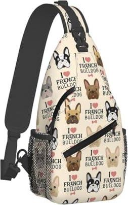 Generic Sacoche Port&eacute; &eacute;paule Chien Multifonction Sling Sac &agrave; Bandouli&egrave;re Mode Sac Poitrine pour Randonn&eacute;e Camping Cyclisme