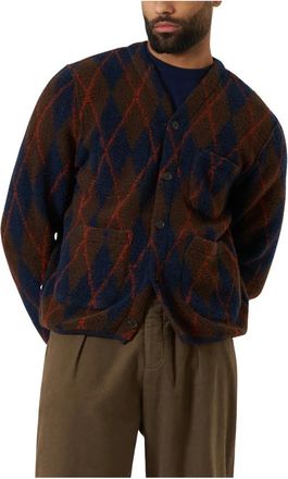 Universal Works Homme, Pulls, Multicolore, Taille: XL Argyll Fleece Cardigan