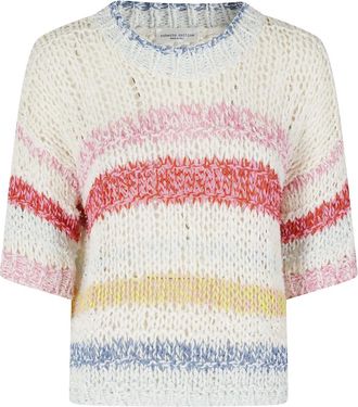 Roberto Collina Femme, Pulls, Multicolore, Taille: 38 FR Girocollo MC Riga Multi