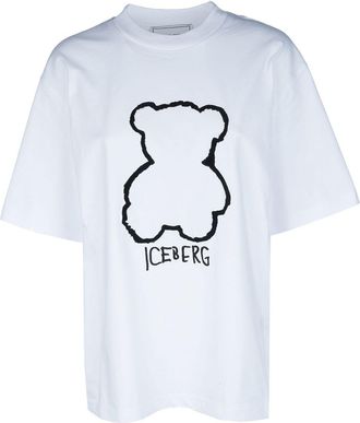 Iceberg T-Shirt mit Logo-Print - Wei&szlig;