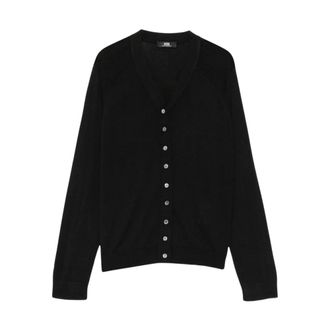 Alpha Studio Feinstrick-Cardigan mit V-Ausschnitt - - Knitwear - Damen - Schwarzk - XL