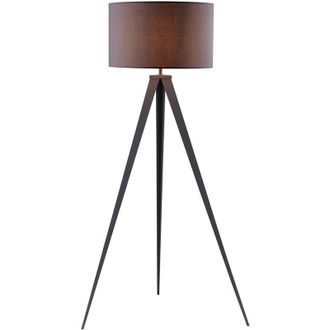 Teamson Home Teamson Home - Lampadaire tr&eacute;pied lampe de salon sur pied abat-jour gris Romanza VN-L00007G-EU